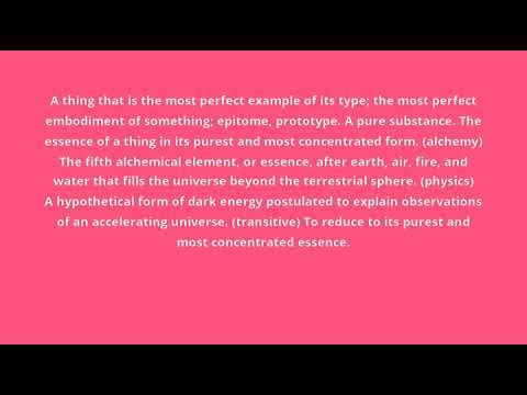 what is the meaning of quintessence
