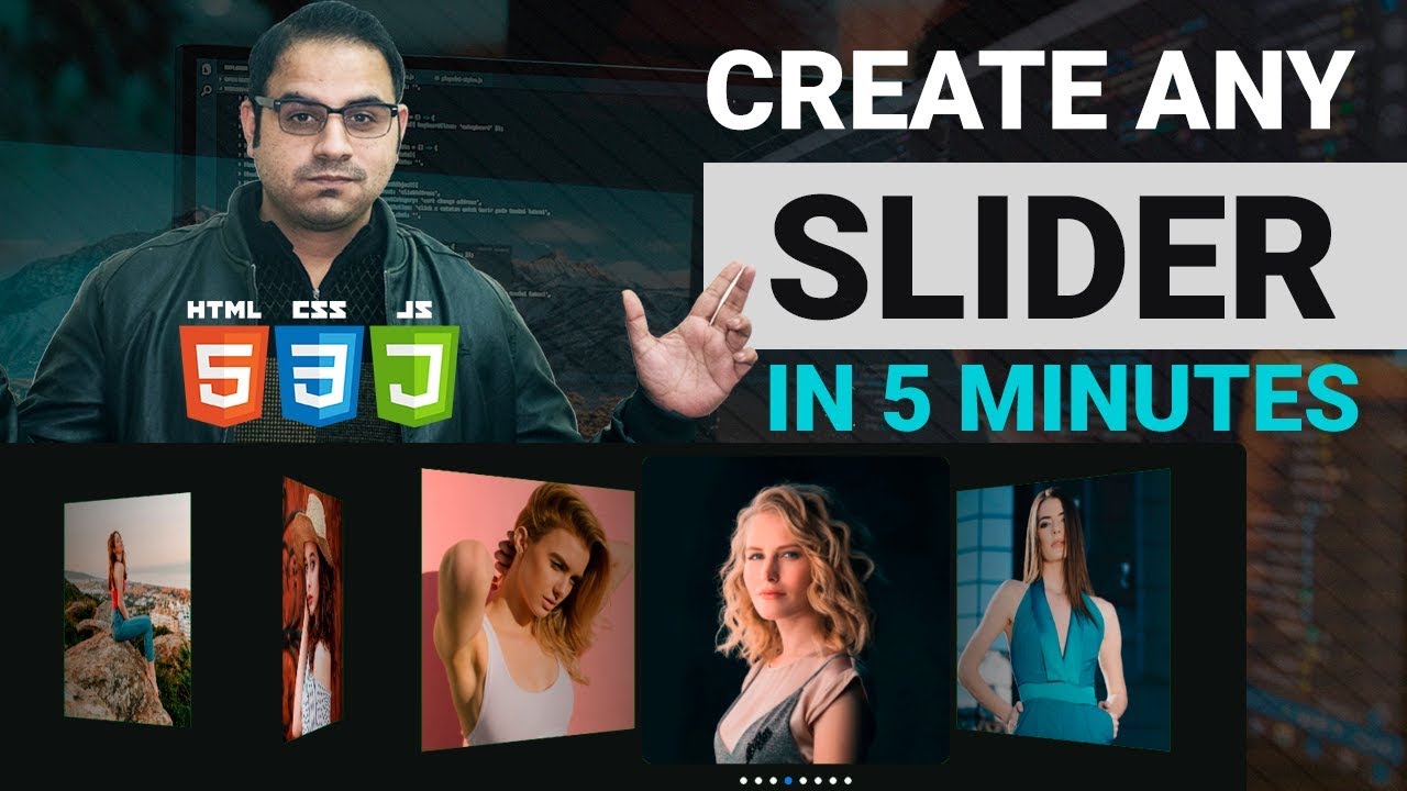 Tutorial: Create any Responsive Touch Slider / Carousel  Using HTML , CSS & Java script in 5 Minutes