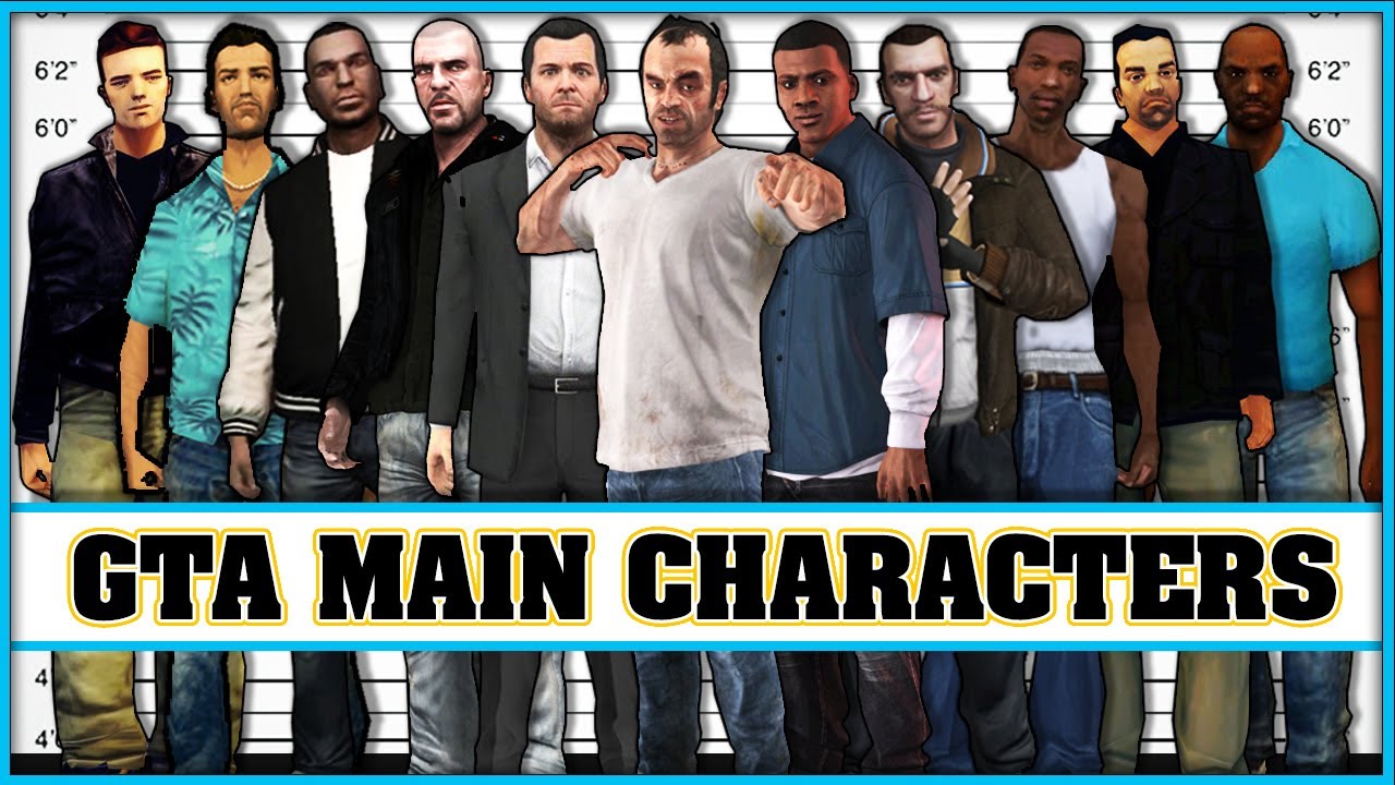 GTA main characters evolution [Grand Theft Auto 1 - Grand Theft Auto 5]