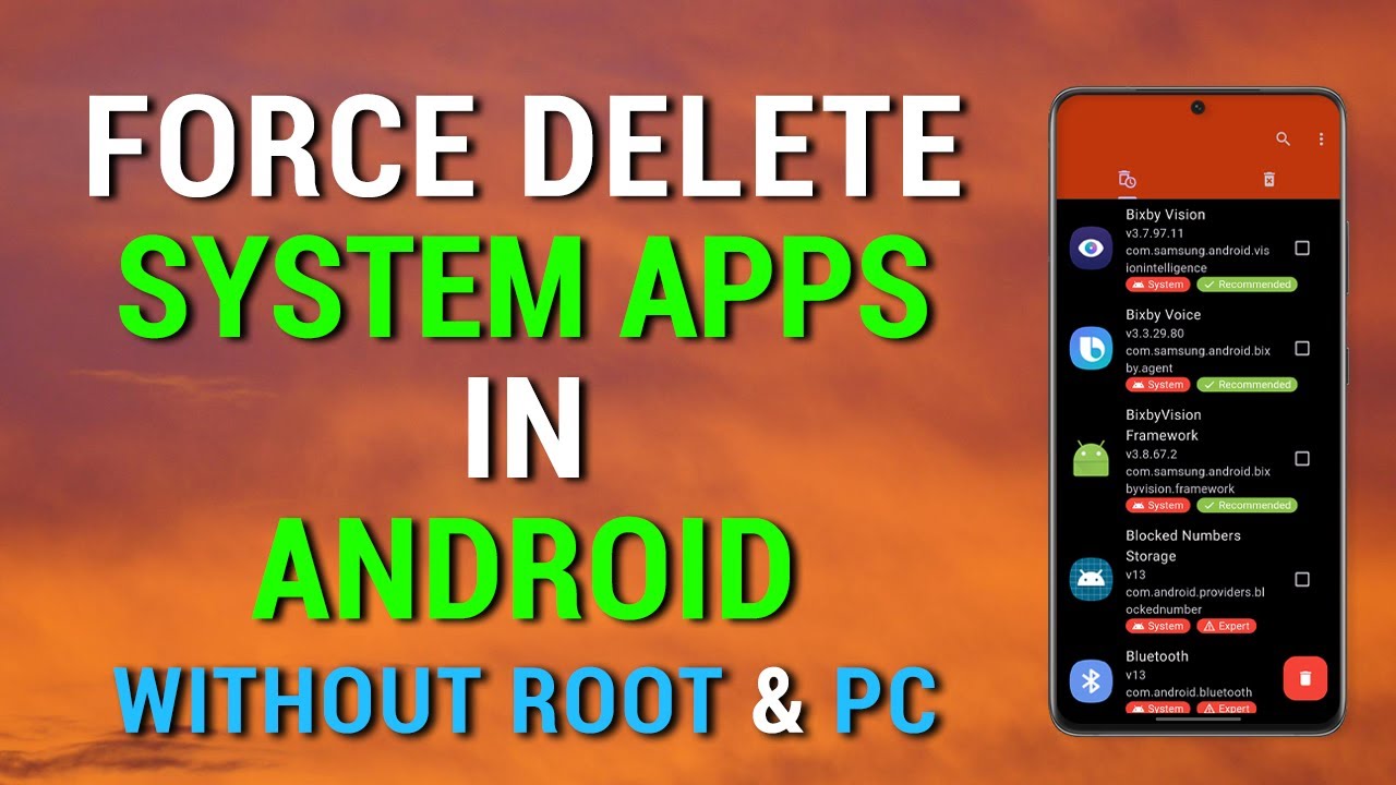 How to FORCE UNINSTALL SYSTEM APPS in ANDROID without ROOT & PC! | Tutorial