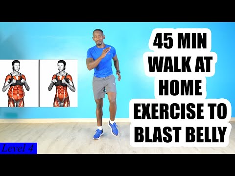 45-Minute Walk at Home Exercise to BLAST BELLY FAT 🔥400 Calories🔥