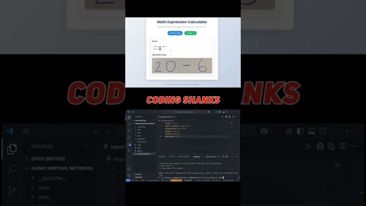 AI Solves Handwritten Math Instantly! 🤯 | Python + OCR Demo #coding #artificialintelligence