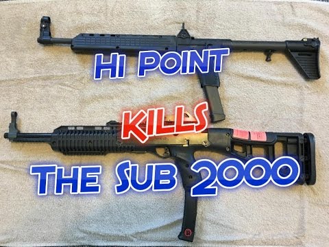 Hi Point kills the kel-tec sub 2000(Glock 17)