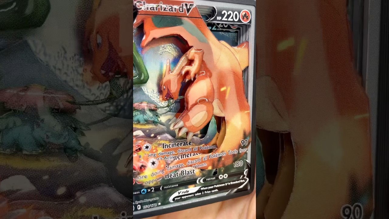 I made a charizard diorama with Pokemon Cards 🔥