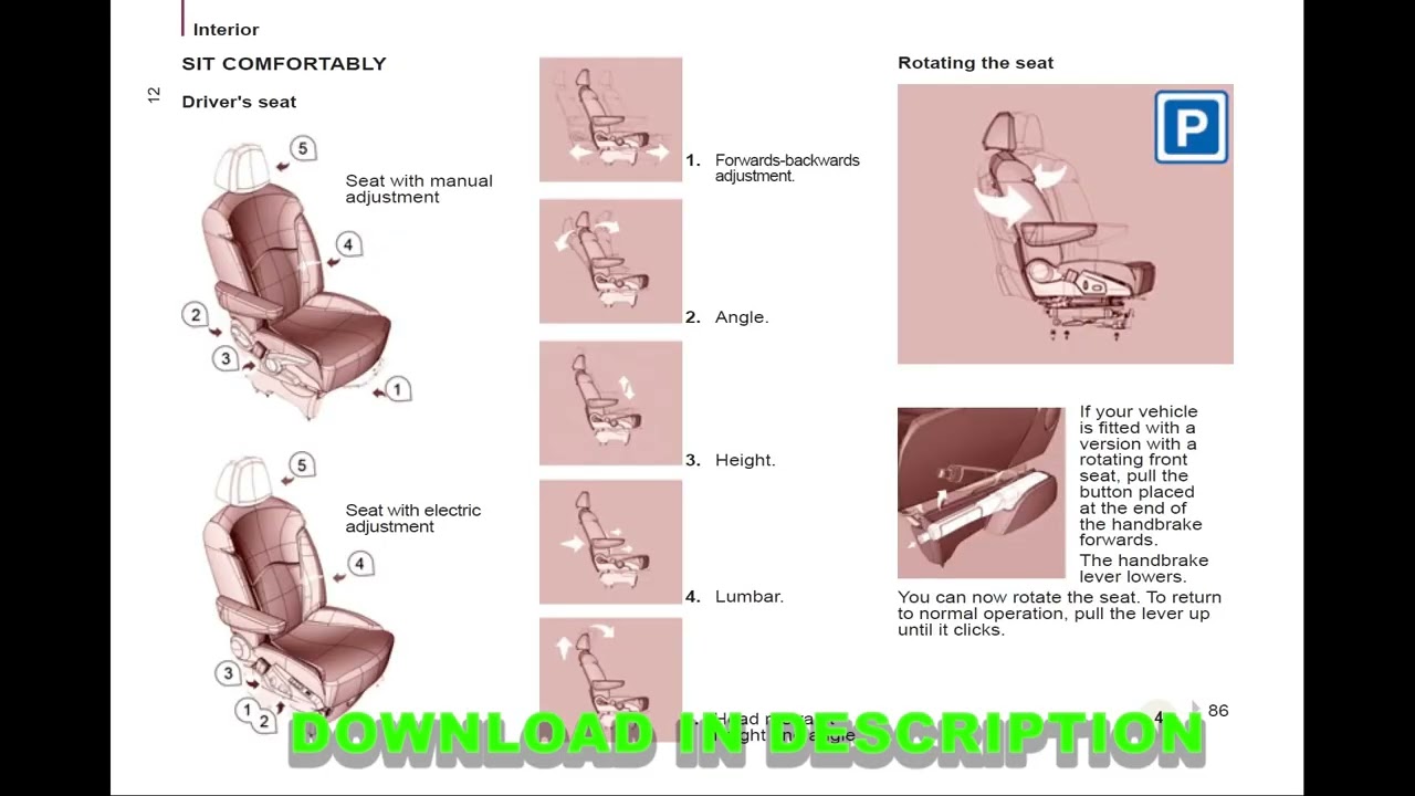 Peugeot 807 (2002-2014) Owner’s Manual English PDF Car Handbook