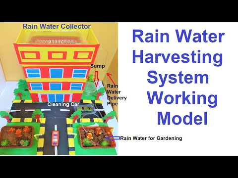 Learn rainwater harvesting working model 3d for science fair exhibition DIY project howtofunda ...