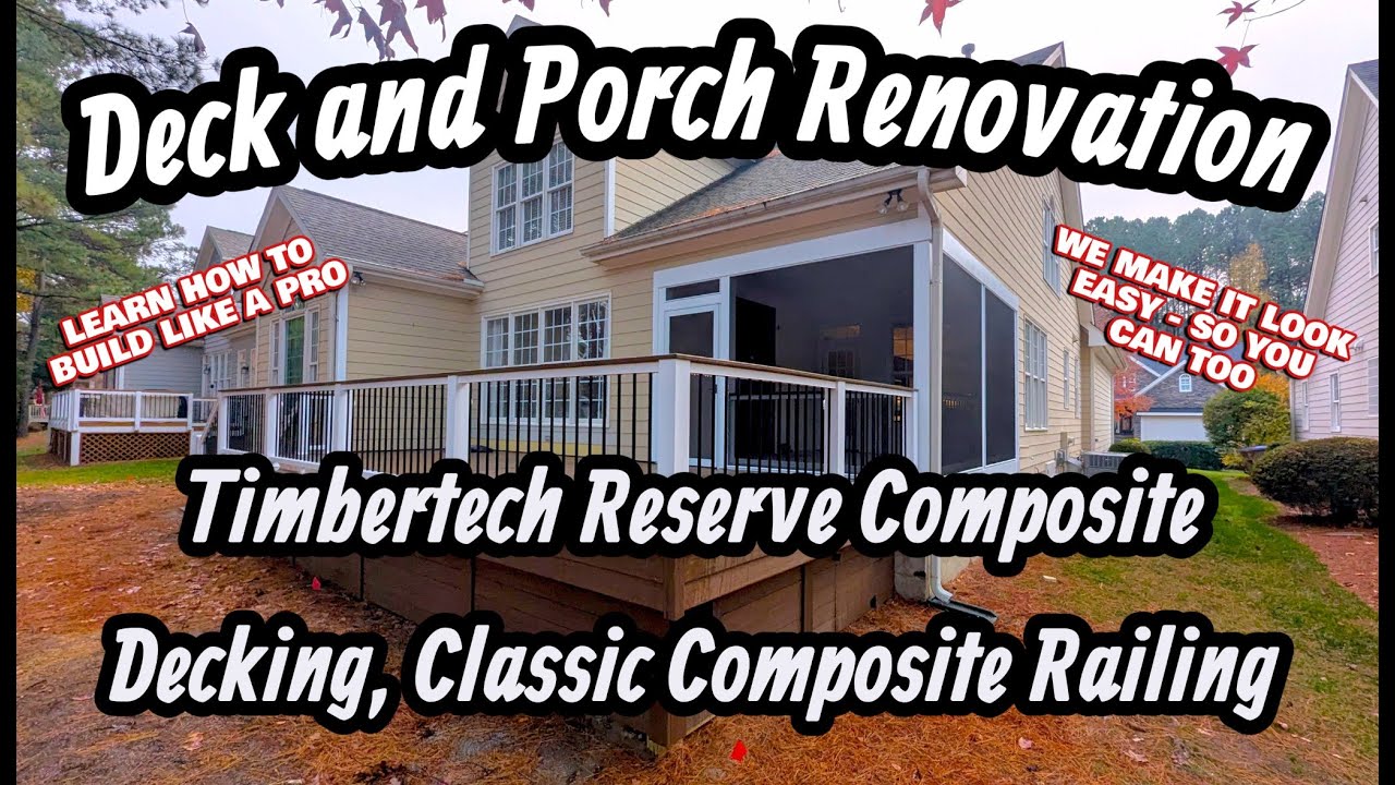 Deck and Porch Renovation - Timbertech Reserve Composite Decking and Classic Composite Railing