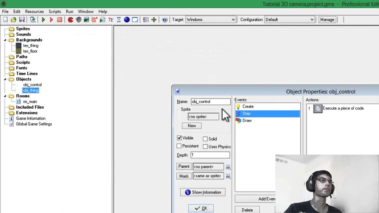Game Maker 3D Tutorial: FPS Camera