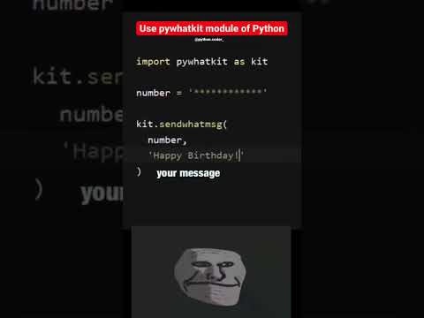 Make WhatsApp Bot using Python ???? #learn python #python tutorial