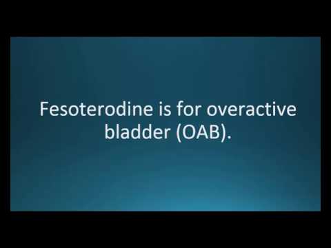 How to pronounce fesoterodine (Toviaz) (Memorizing Pharmacology Video Flashcard)