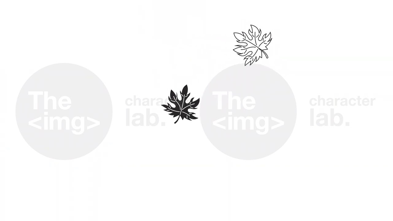 Falling leaves in autumn bw 2D object animation