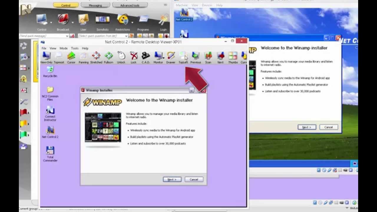How to install software on several computers at a time with Net Control 2