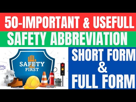 Safety Abbreviation | Important & Usefull Safety Abbreviation | Safety Short Form & Full Form