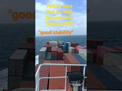 Definition of Good Stability - less rolling #stability #GM #metacentricheight #seamanship