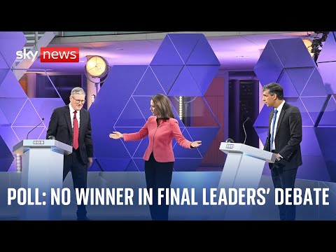 Sunak and Starmer neck and neck in YouGov debate poll