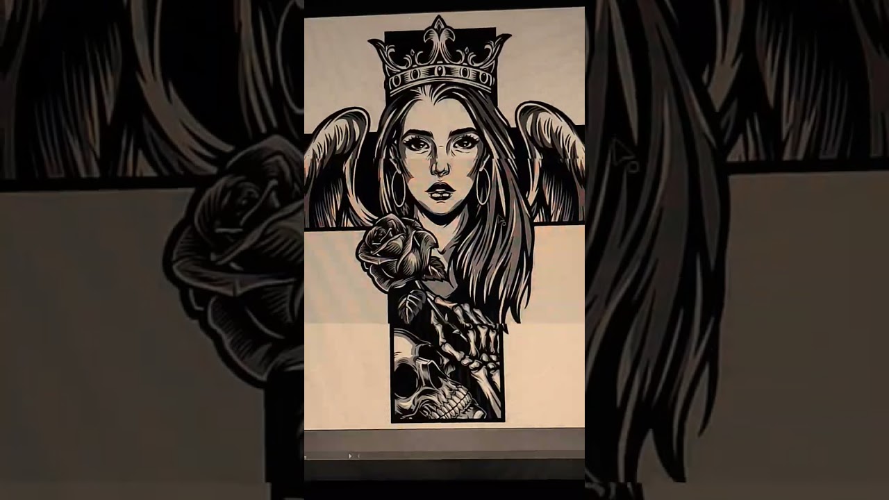 Creating a Dark Angel Vector Illustration
