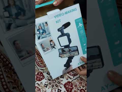 YouTube vlogging kit camera phone tripod led light selfie stick and microphone | #shorts #short