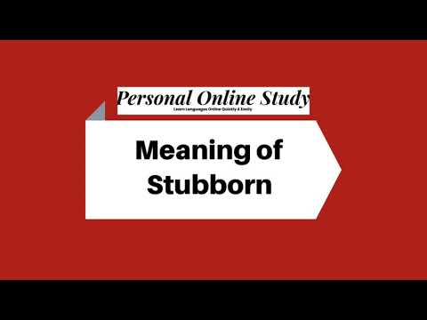Meaning of Stubborn