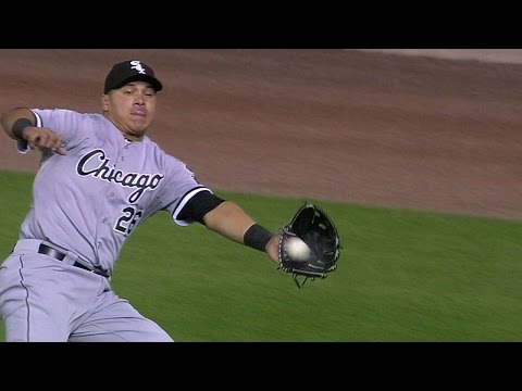Garcia makes fantastic sliding catch for out