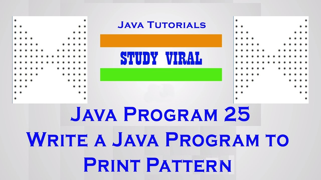 Java Program 25 - Java Program to Print Star Patterns 06 - Study Viral