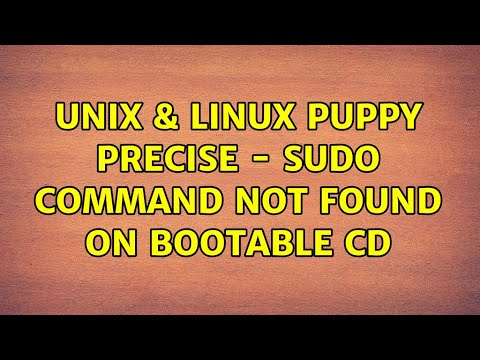 Unix & Linux: Puppy precise - sudo command not found on bootable CD