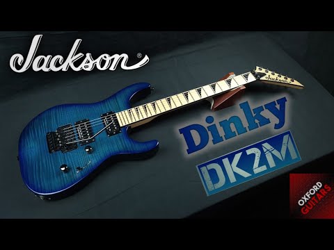 Jackson DK2M Dinky Pro Trans Blue 2007 Made in Japan Maple Fretboard JB & Jazz guitar close up video