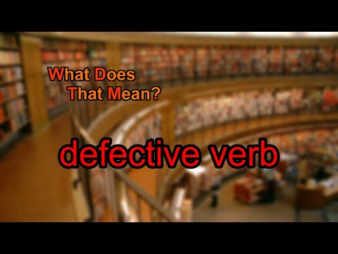 What does defective verb mean?