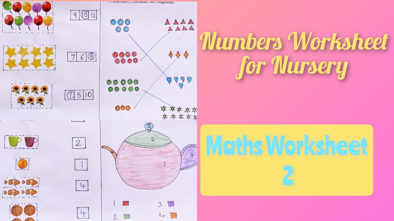Numbers worksheet 1 to 20 | Maths worksheet for nursery class|Numbers worksheet@VeenBL