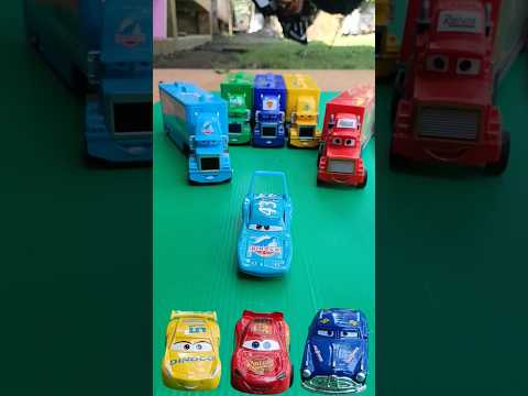 Lightning McQueen Or The King Dinoco? Mcqueen Truck Container #toys #pixarcars #cars #mcqueen #truck