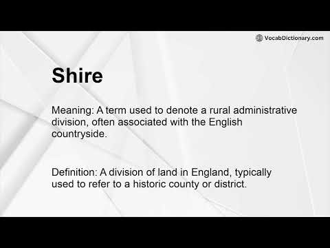 Shire Meaning