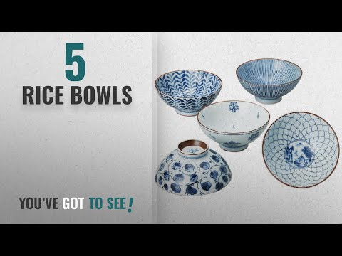Best Rice Bowls [2018]: Saikai Pottery Traiditional Japanese Rice Bowls (5 bowls set) 31623 from