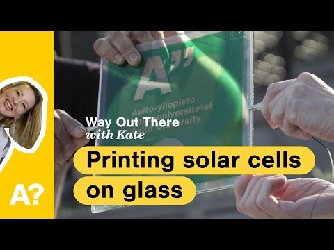 Printing solar cells on glass