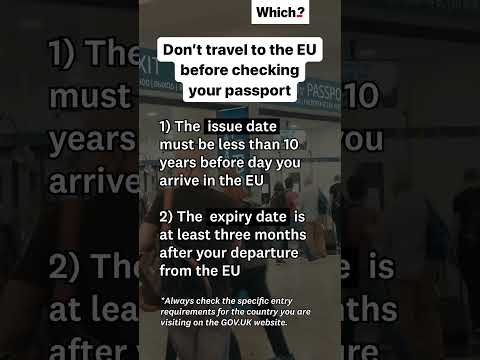 CHECK your passport before you travel to the EU! - Which? #travel #holiday #passport #eu #uk