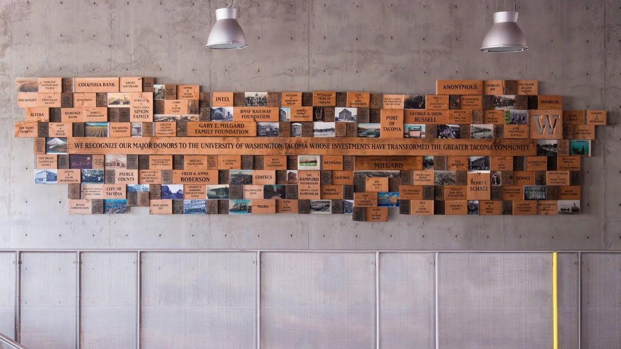 Major Donor Wall Installation  / UW Tacoma