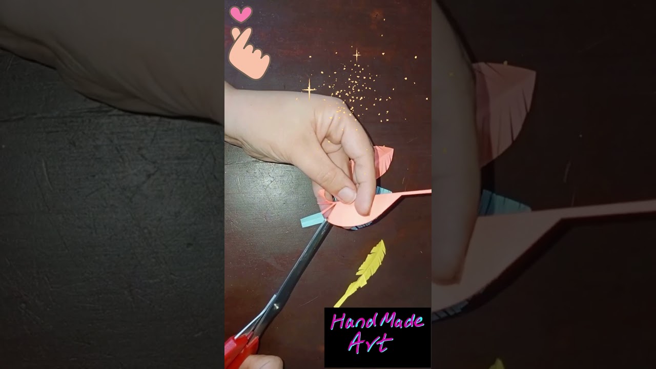 Diy paper feathers | How to make paper feathers #diy #papercraft #shorts #trending #easy #craft