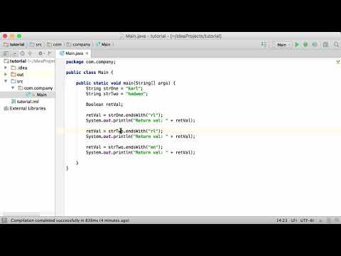 39.Java Tutorial - #39 - endsWith() Method
