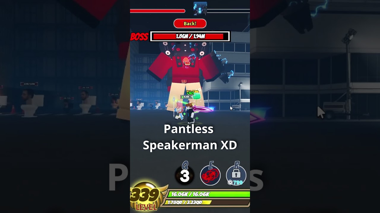 Sword Warriors: Pantless Speakerman | EPG plays #swordwarriors #roblox #simulator