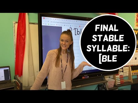 FINAL, STABLE SYLLABLE [BLE: Saxon Phonics Lesson #56