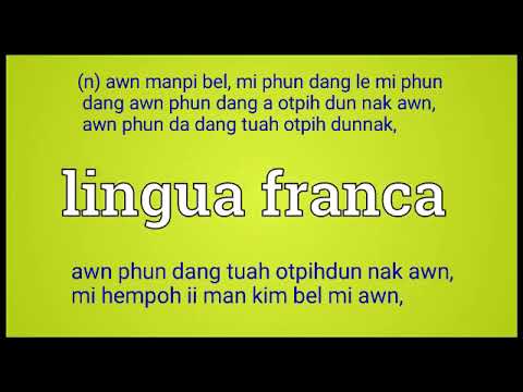 lingua franca meaning in English Ngawn