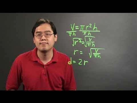 How to Figure Out the Diameter of a Cylinder Using Cubic Feet : Math Instruction