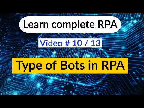 Type of Bots in RPA - Robotic process automation