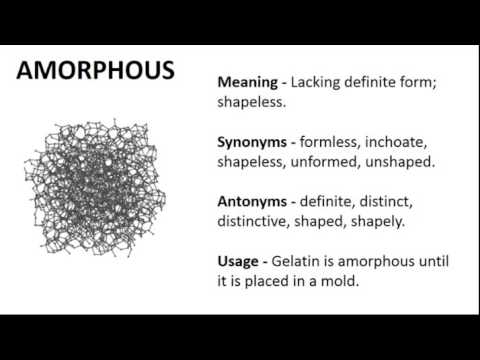 Vocabulary Made Easy Meaning of Amorphous, Synonyms, Antonyms and its Usage