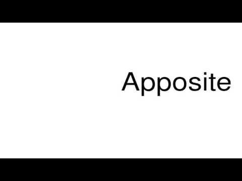 How to pronounce Apposite