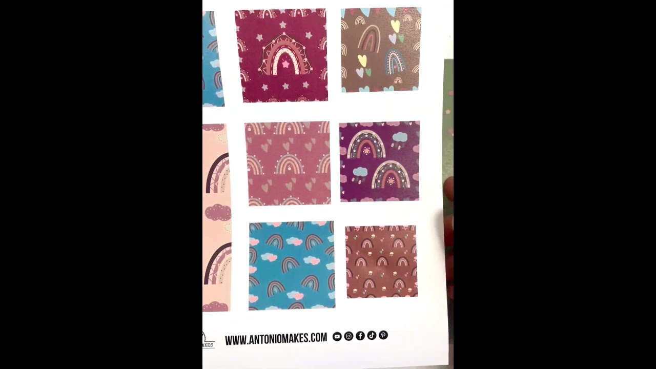 🌈 Boho rainbows digital papers #shorts