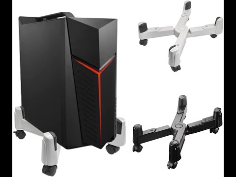Computer Tower Stand Mobile CPU Stand with Adjustable Width and Locking Casters CPU Holder PC Stand