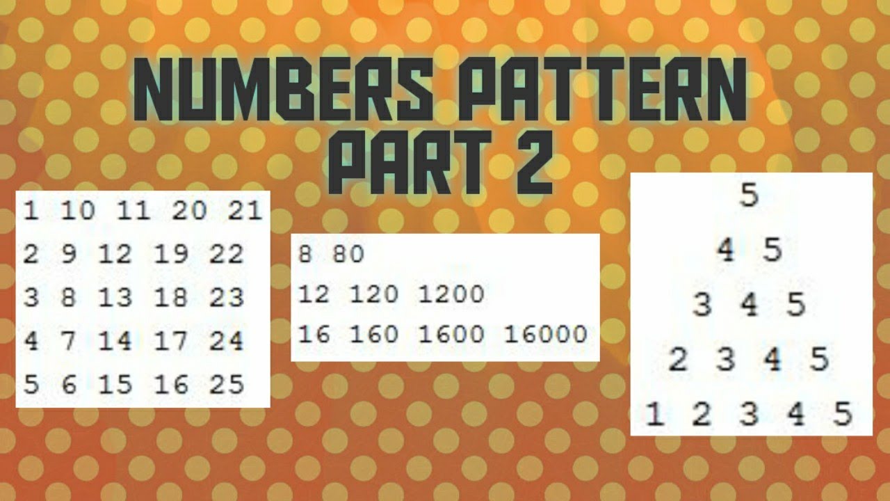 Create Numbers Pattern in Java Part 2