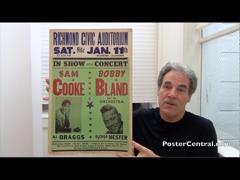 Sam Cooke & Bobby Bland Concert Poster 1964 S.F. Bay Area ...