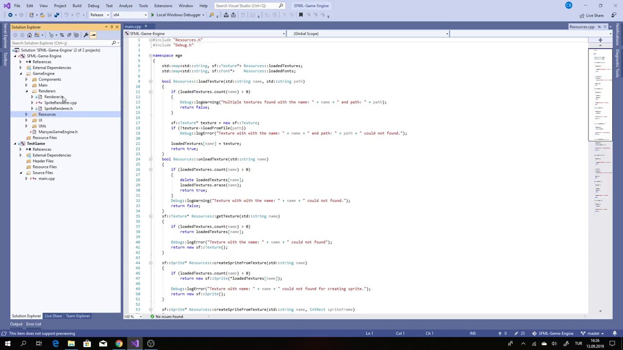 2D Game Engine DevLog#1 - C++/SFML [GitHub Link in the Description]