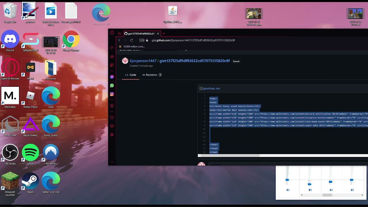HTML soundboard | GitHub
