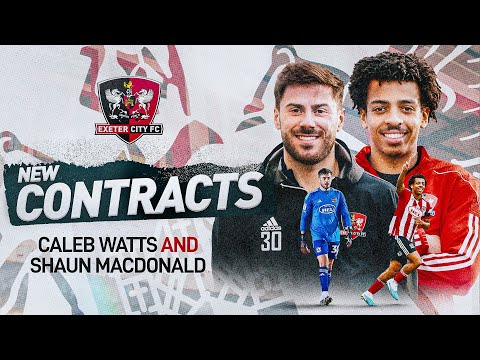 Shaun MacDonald and Caleb Watts sign new Exeter City contracts - Devon Live